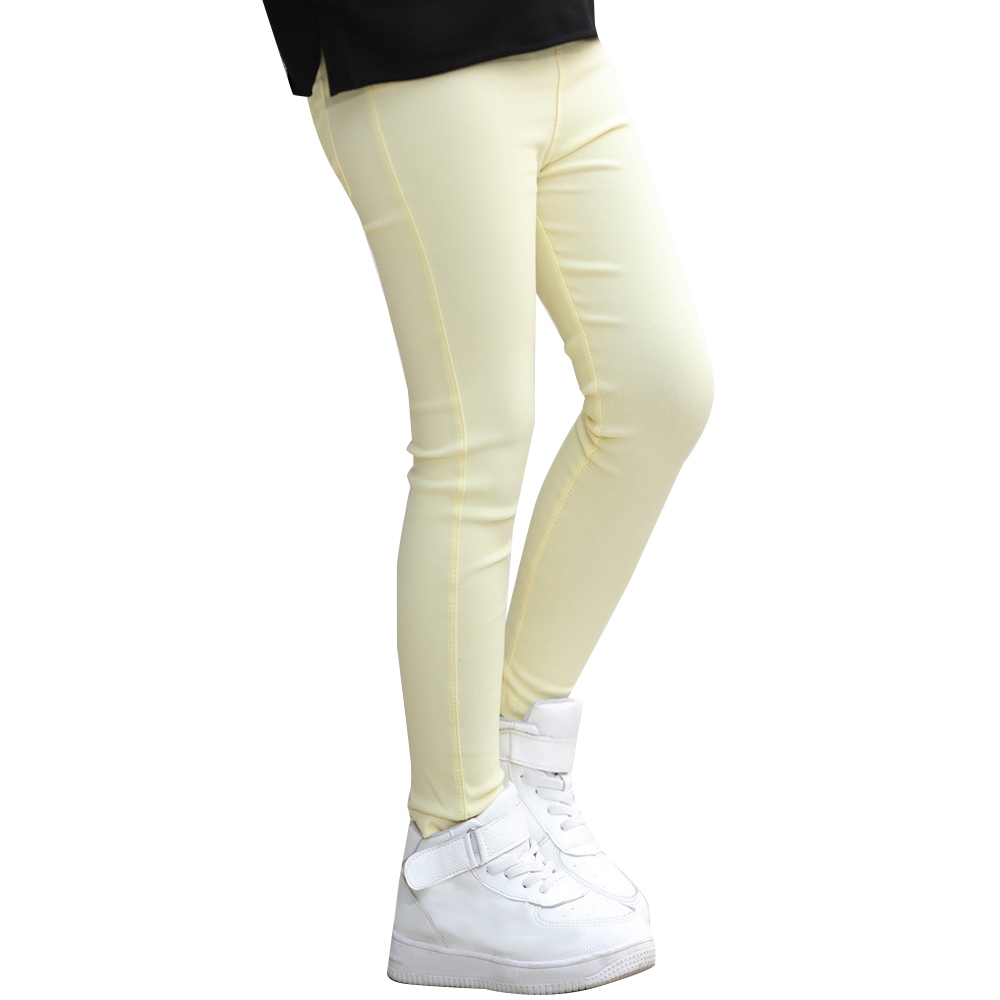 (3-12yrs) Girl Long Pants Jeans Slim Fit Color Pant Pocket Legging ...