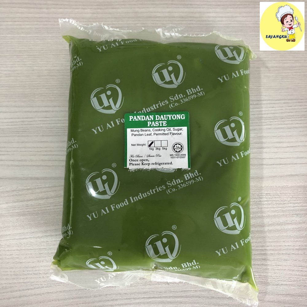 Yu Ai Pandan Dauyong Paste 1KG (Pandan Mung Bean)/Halal Certified Inti ...