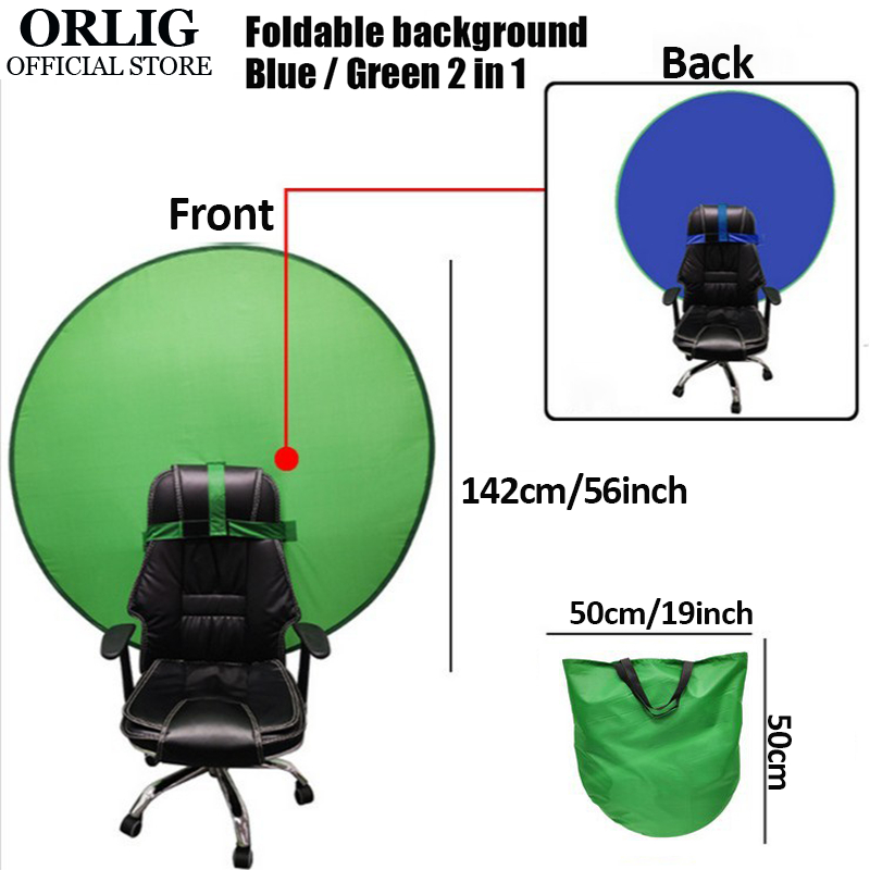 142cm Photography Backdrop Green Screen Enclosure Green Video Screen ...