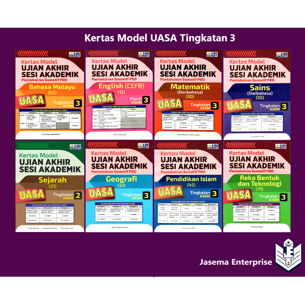 Kertas Model UASA PBD Tingkatan 3 Bahasa Melayu | English | Matematik ...