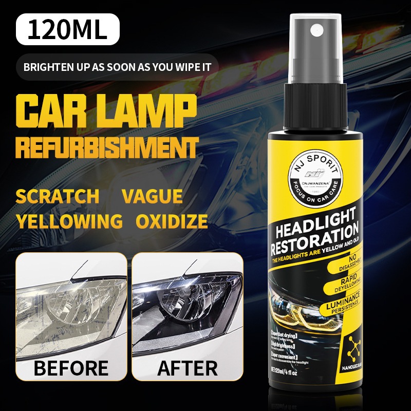 Polish Car Lamp (120 ml) 汽车大灯翻新修复液 清洗车灯划痕 发黄灯罩 速亮镀膜剂 | Shopee Malaysia