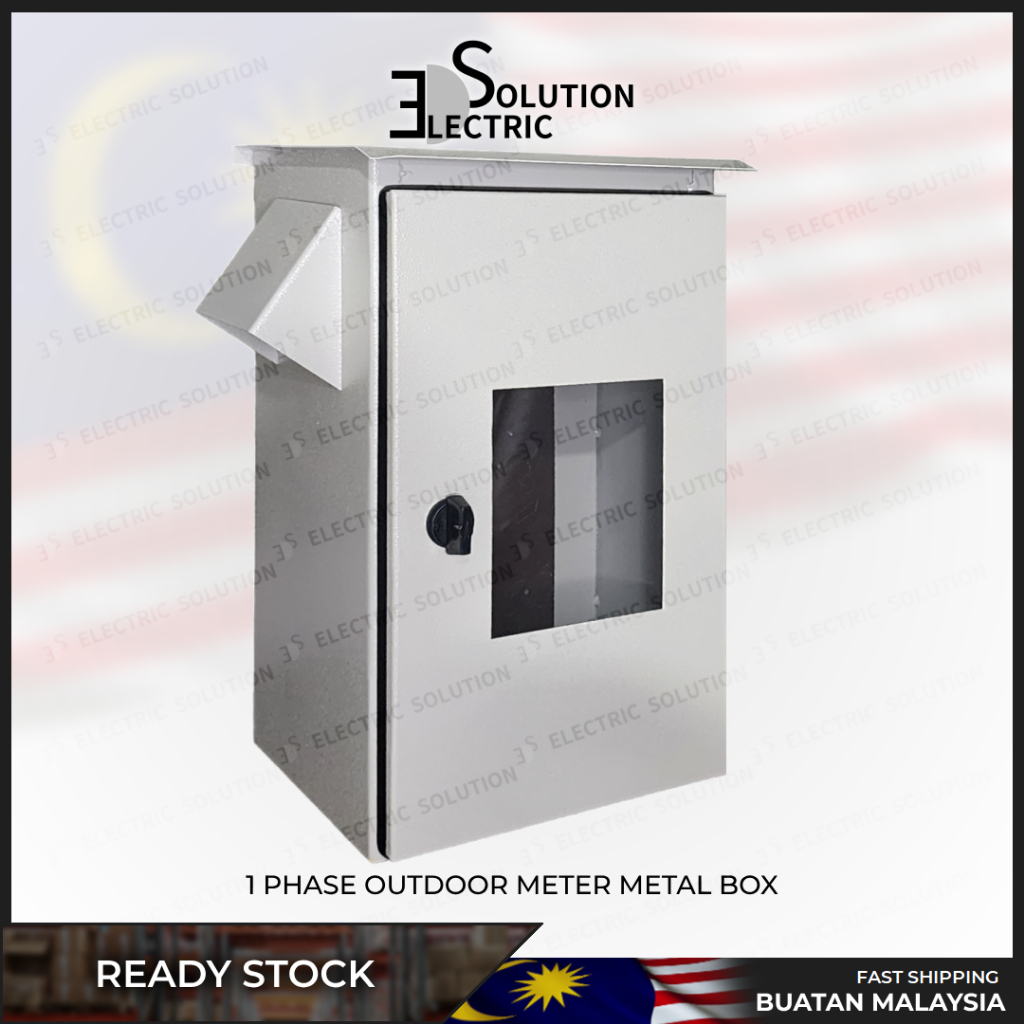 SINGLE PHASE OUTDOOR HOUSING METER METAL BOX FIBER BOARD TNB / 3 PHASE ...