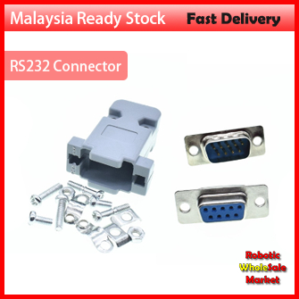 10pcs RS232 Serial Port Connector DB9 Female Male Shell Plastic Plug ...