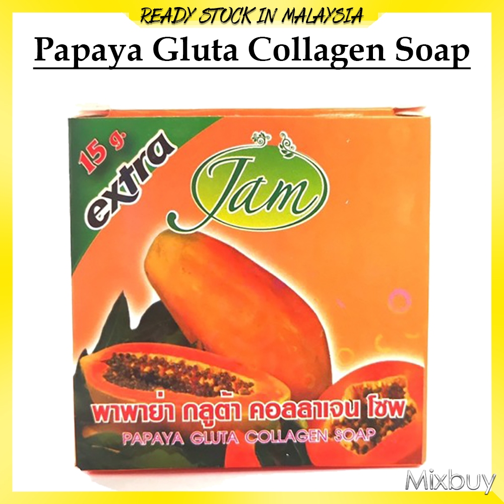 AM PAPAYA GLUTA COLLAGEN SOAP 100% Original From Jam Soap Thailand | Shopee Malaysia