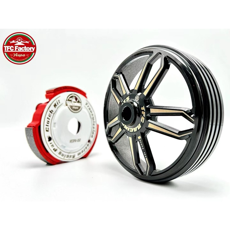 TFC FACTORY RACING HOUSING BELL+ AUTO CLUCTH, REAR PULLEY SET VESPA 150 ...