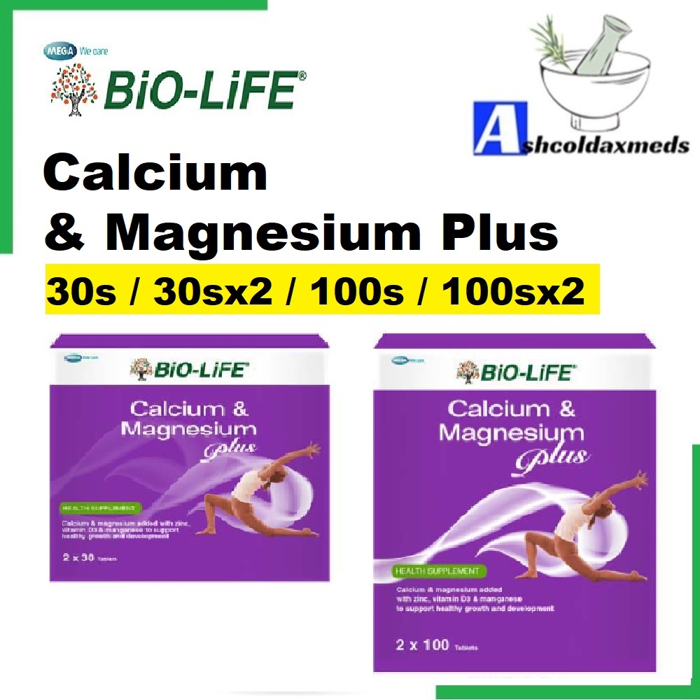 Bio-life Calcium & Magnesium Plus 30s/30sx2 or 100s/100sx2 EXP09/2026 ...