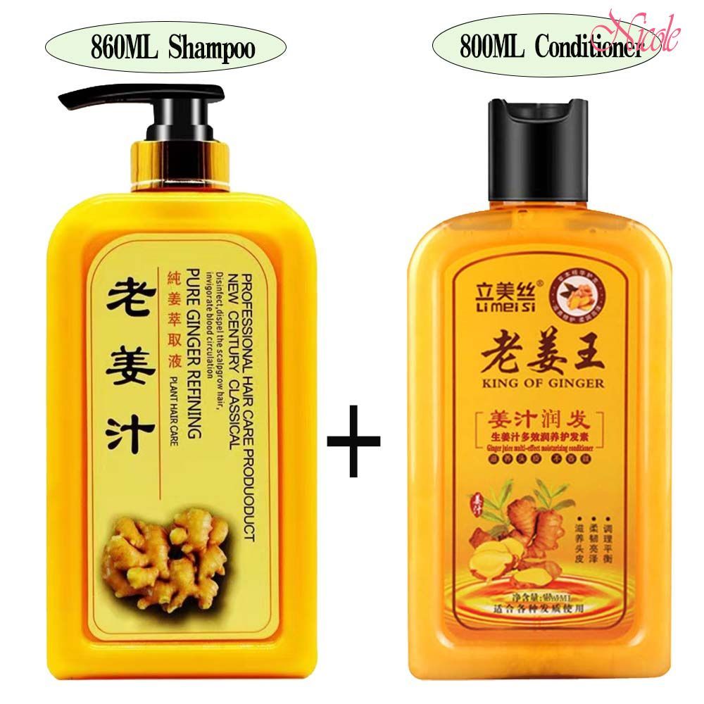 1000ml Ginger Root Booster Shampoo💥Ginger Conditioner 1000ML💥Ginger ...