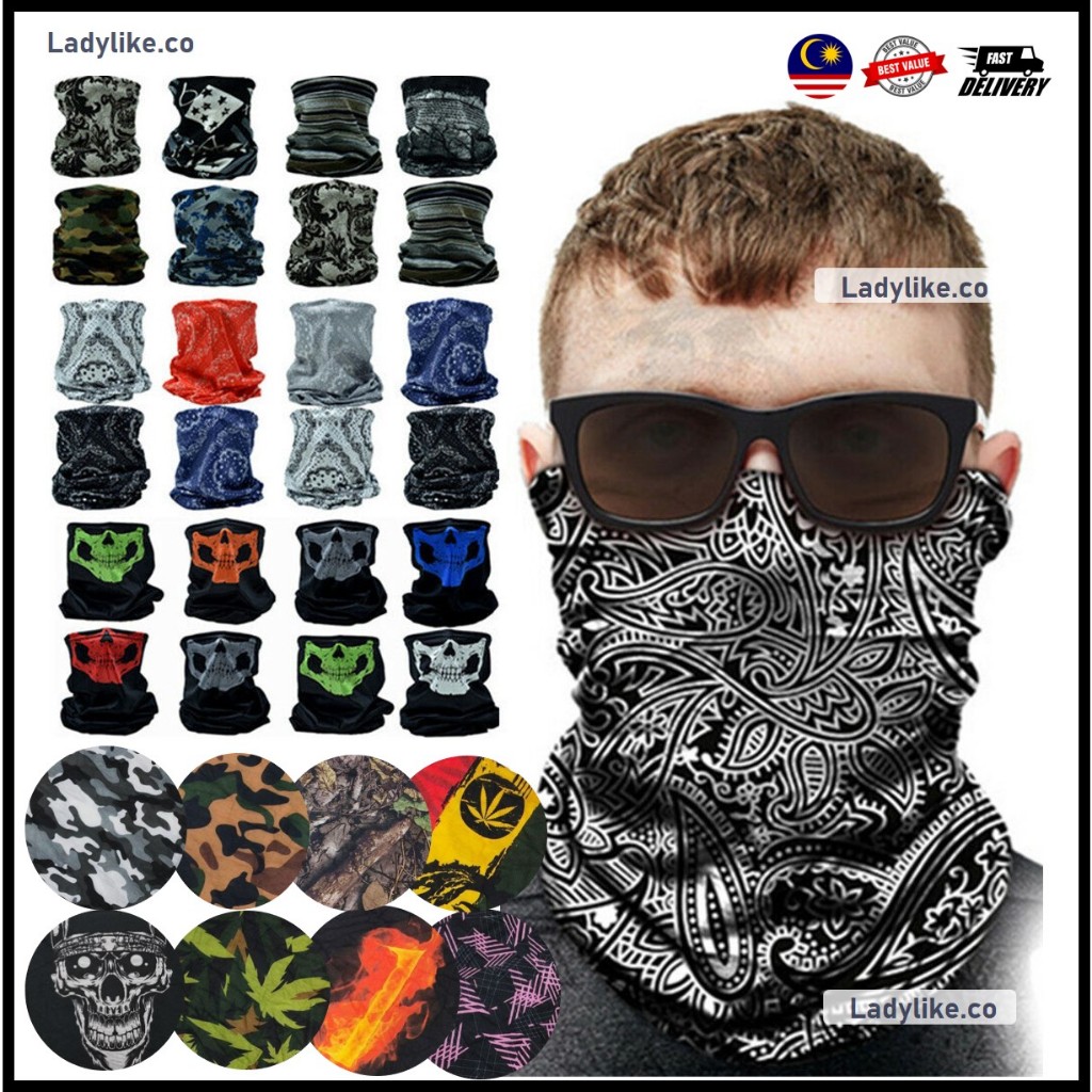 Anti-UV Face Mask Tube Bandana Scarf Neck Mask Multi-use Outdoor Sport ...