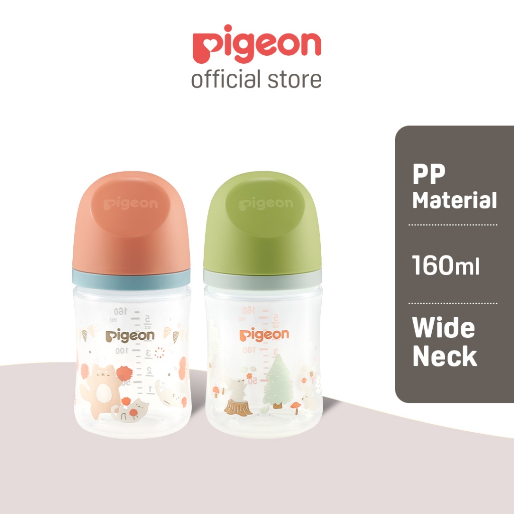 Pigeon SofTouch™ Wide-Neck PP Nursing Bottle Cat & Rabbit (160ml ...