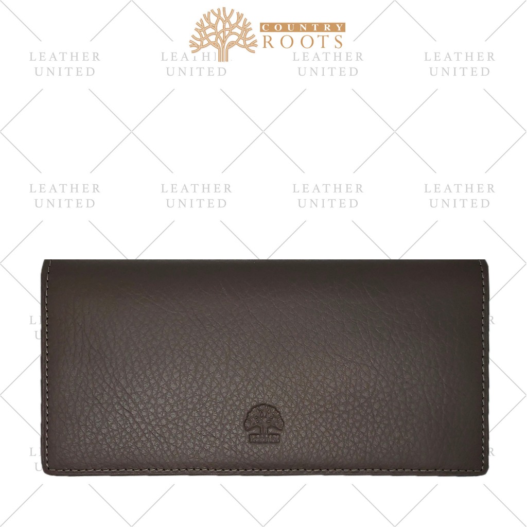 Country Roots Genuine Full Grain Leather Classic Logo Long Wallet ...