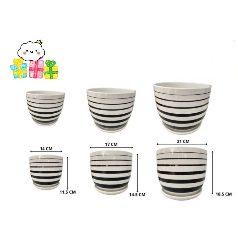 Ceramic Flower Pot 🇲🇾 White Flower Vase / Pasu Seramik / Pasu Bunga ...