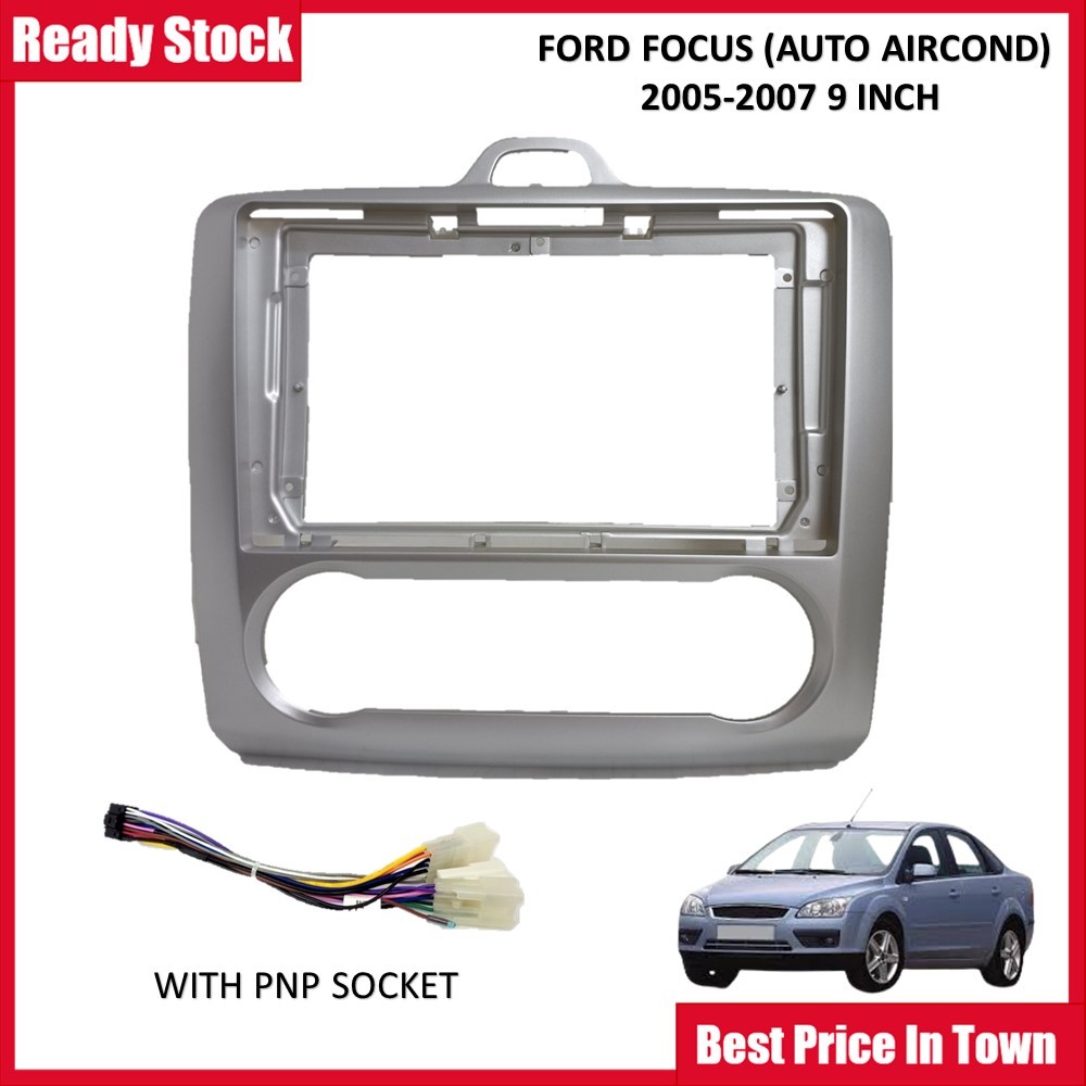 Android Player Casing FORD FOCUS 9'' (AUTO AIRCOND)2005-2007-SILVER ...