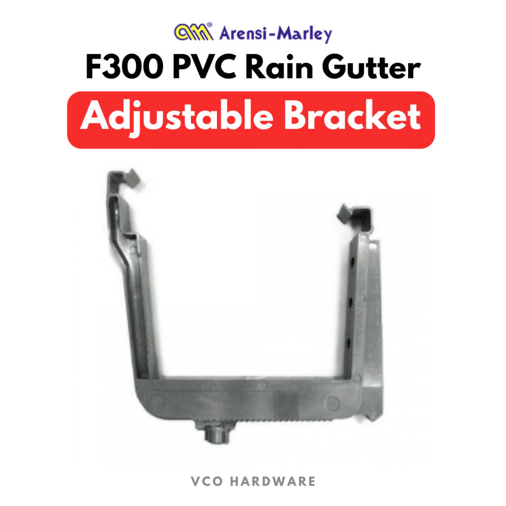 Arensi-Marley F300 PVC Rain Gutter Adjustable Bracket/Turun Air Salur ...