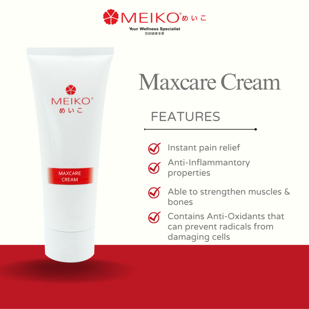 MEIKO Maxcare Cream Instant Relief Joint, Muscle, Relaxing & Knee Pain ...