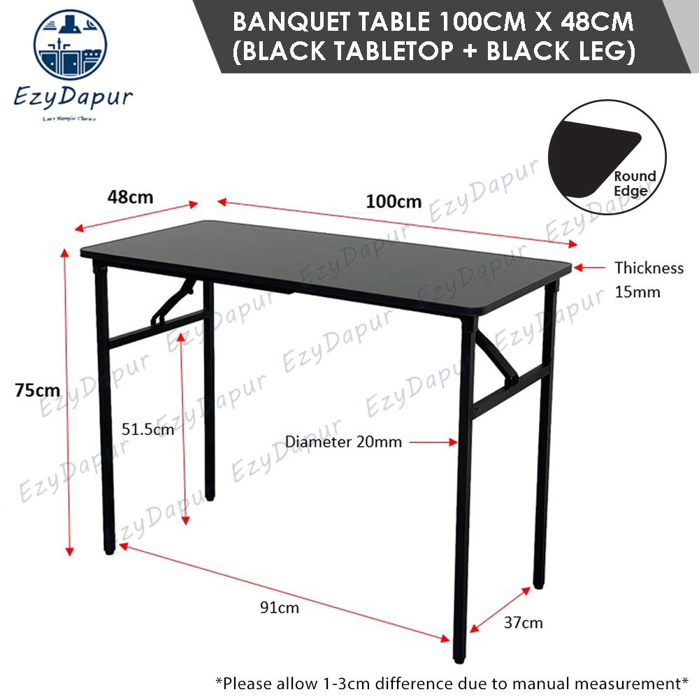 EZYD Foldable Banquet Table Event Table Catering Buffet HDPE Folding ...