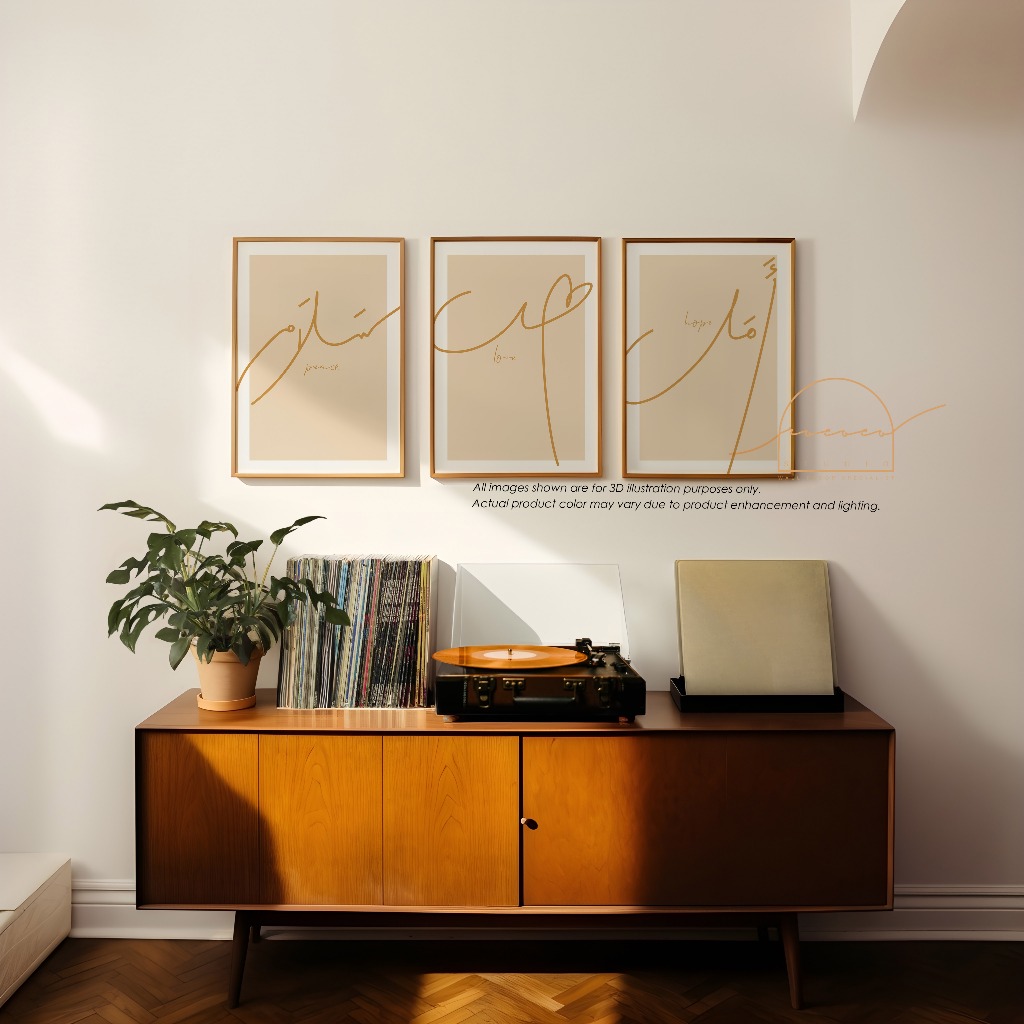 Poster With Frame | Aesthetic Calligraphy | Salam, Love, Hope | Jawi ...