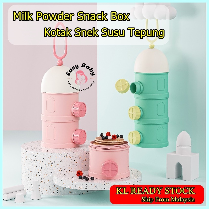 Milk Powder Lattice Snack Box Creative Baby Three-tier Hand Side-opened ...