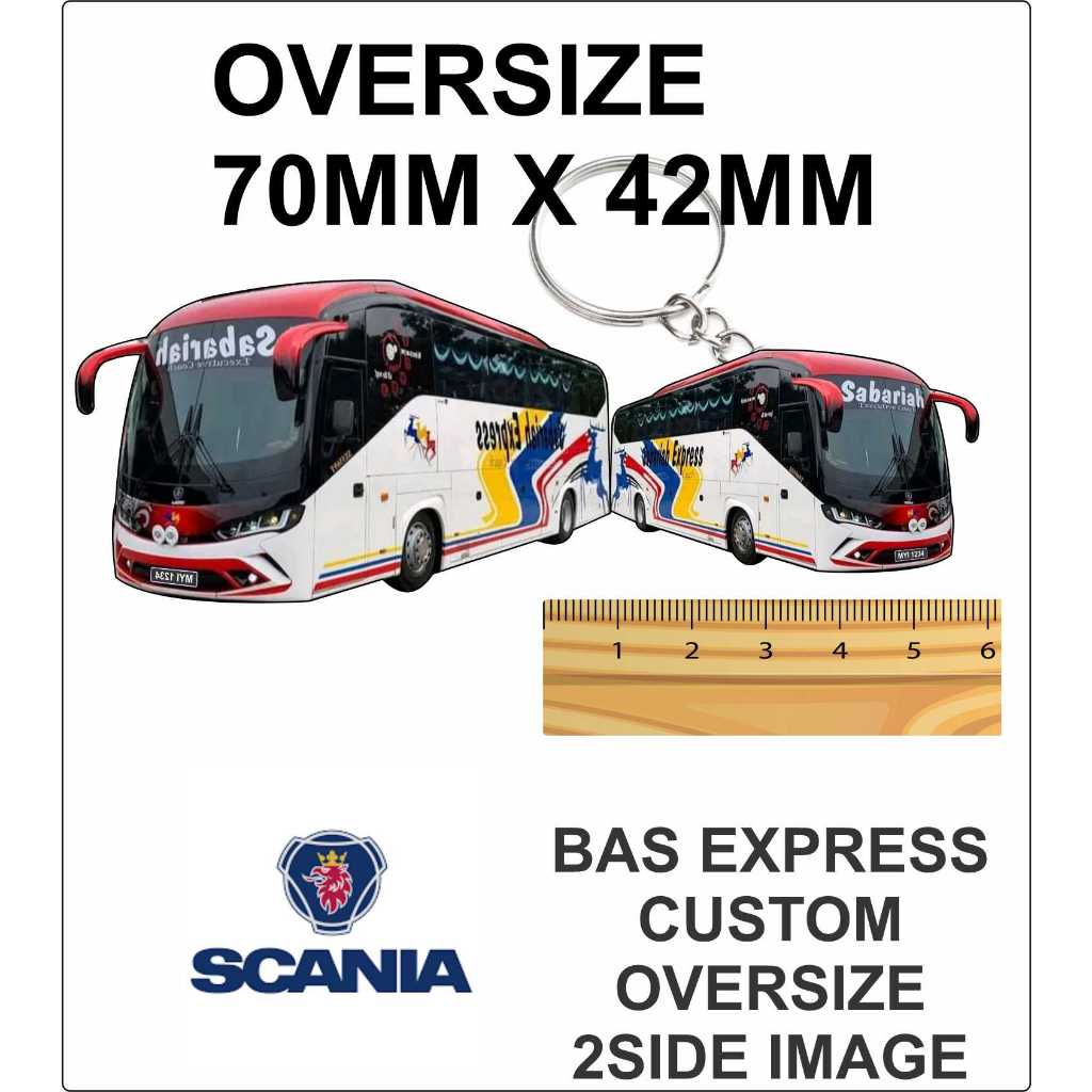 scania bus express bus persiaran sabariah executive coach 2d keychain ...