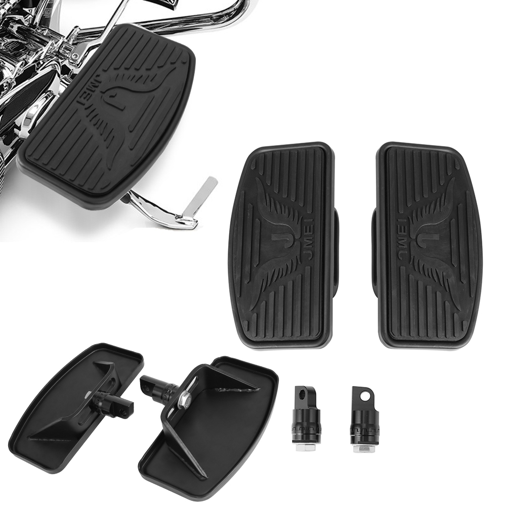 Black Motorcycle Adjustable Floorboard Front Footboards Driver Footrest ...