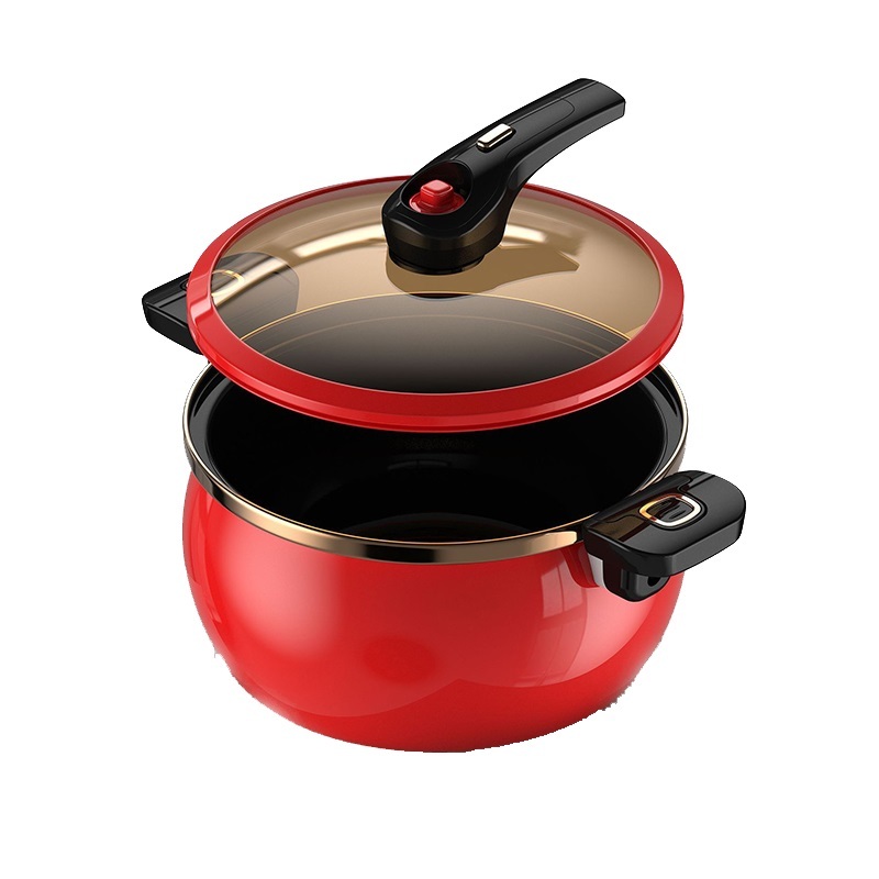 Vienii Joli Enamel Multifunction Micro Pressure Soup Pot Pressure ...