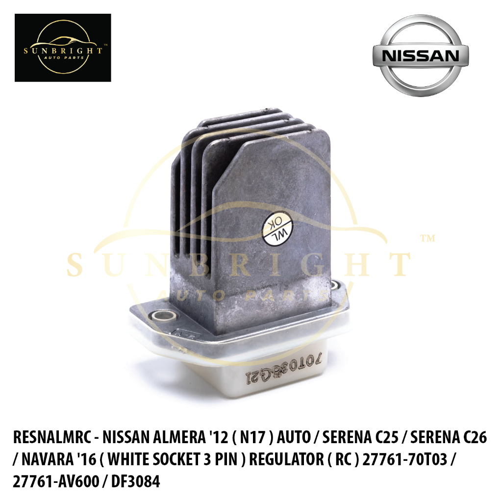 NISSAN ALMERA ( N17 ) AUTO / SERENA C25 / SERENA C26 / NAVARA NP300 ...