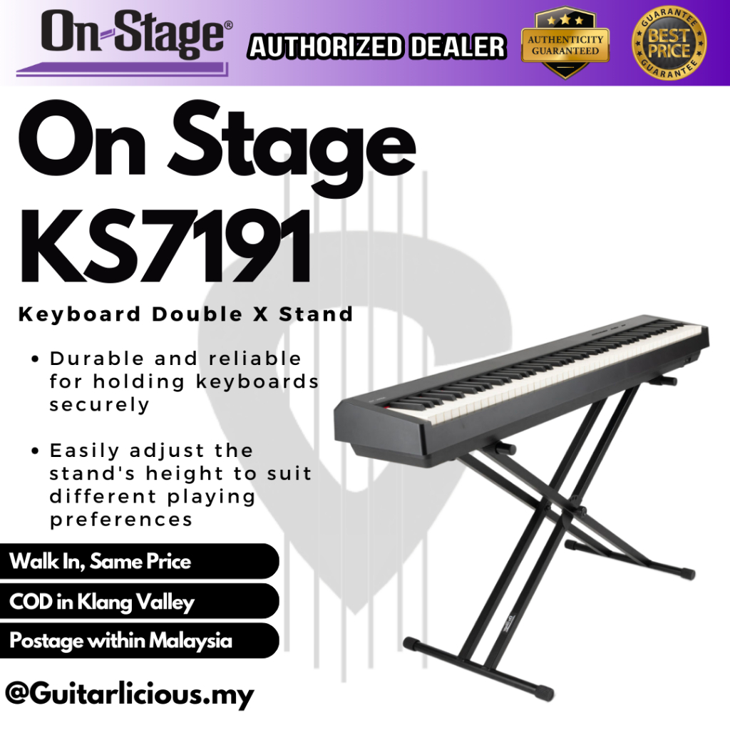 On Stage KS7191 Double X Heavy Duty Keyboard Stand ( KS-7191 . KS 7191 ...