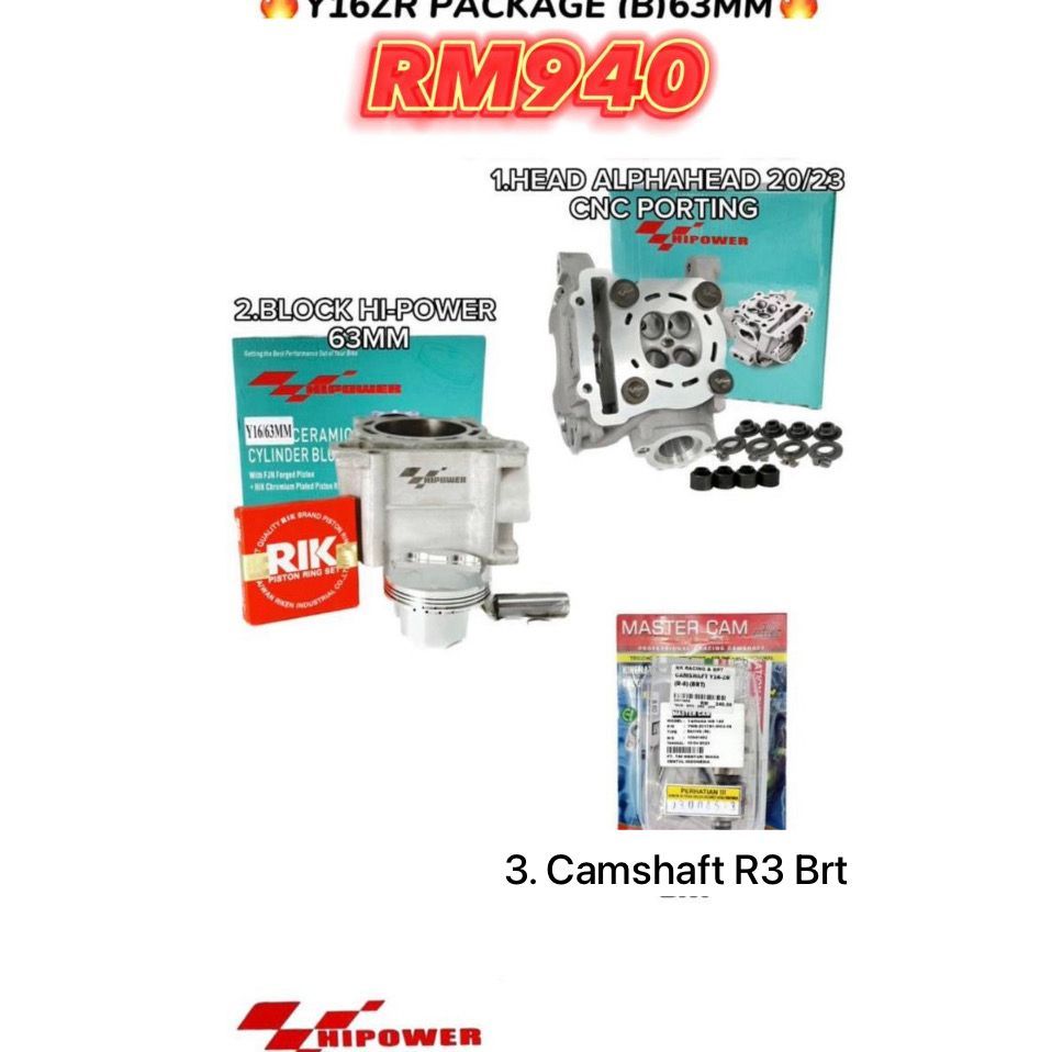 HIPOWER HI POWER RACING COMBO SET ( 63MM SPEC PACKAGE ) Y16ZR Y16 ...