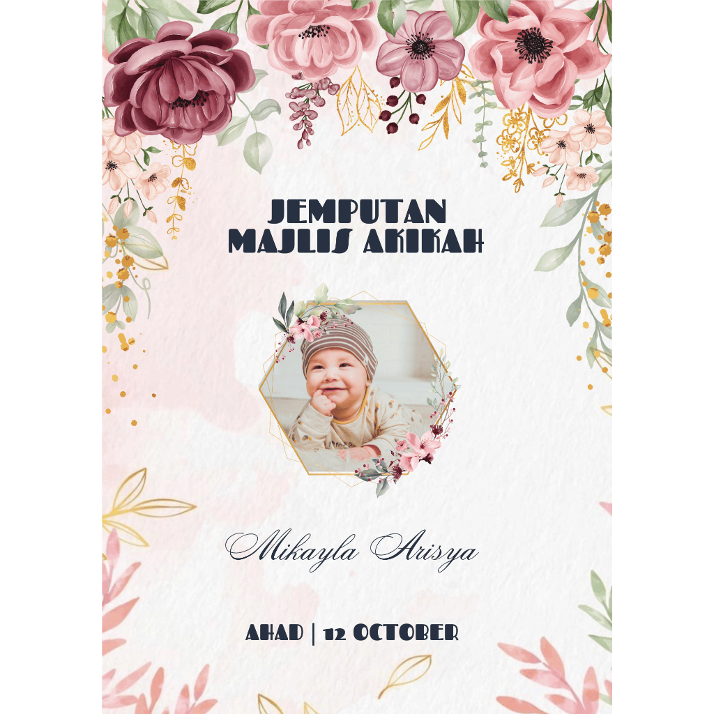 Kad Jemputan Digital Birthday Digital Invitation Majlis Hari Lahir ...