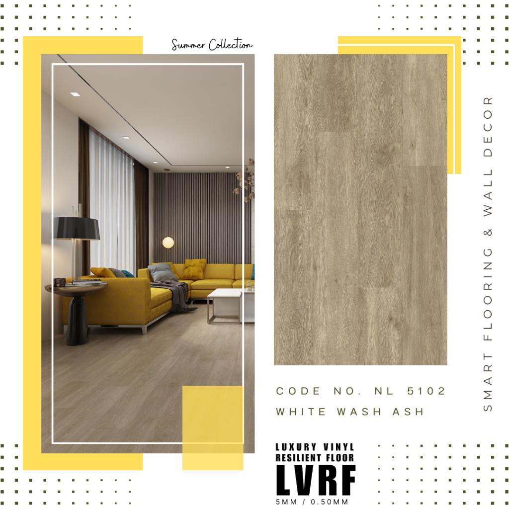 NATURE LIVING Luxury Vinyl Resilient Floor (NL-5102/5mm/AC3) - Wood ...