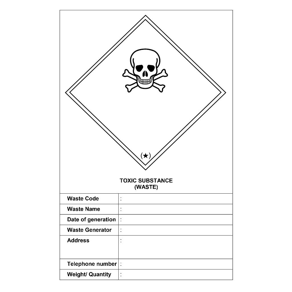 SCHEDULED WASTE LABEL ENGLISH BUANGAN TERJADUAL PRINTABLE | Shopee Malaysia