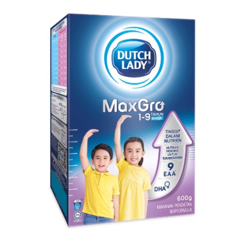 DUTCH LADY MAX GRO 1-9 TAHUN BIASA 600G FREE 10 SACHET 27GM | Shopee ...