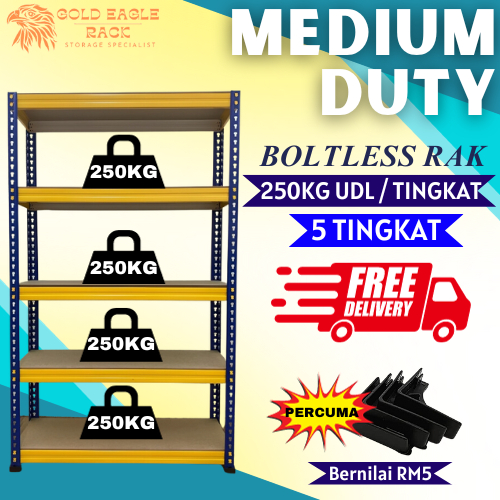 5 LEVEL 📢FREE SHIPPING📢 Boltless Rack 210-240cm(H) X 30-60cm(D) X 30 ...