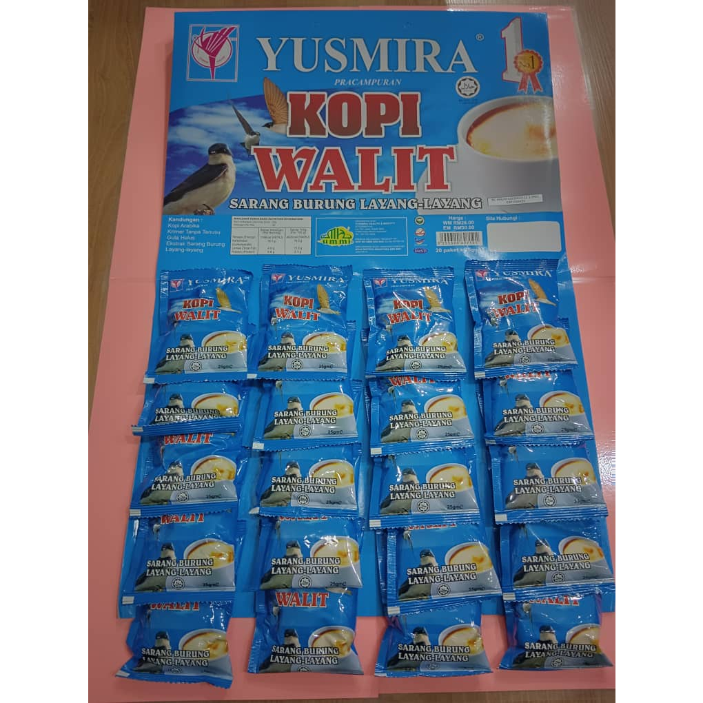 Kopi Walit Sarang Burung Layan-Layang Yusmira Trading (1Papan) 20 ...