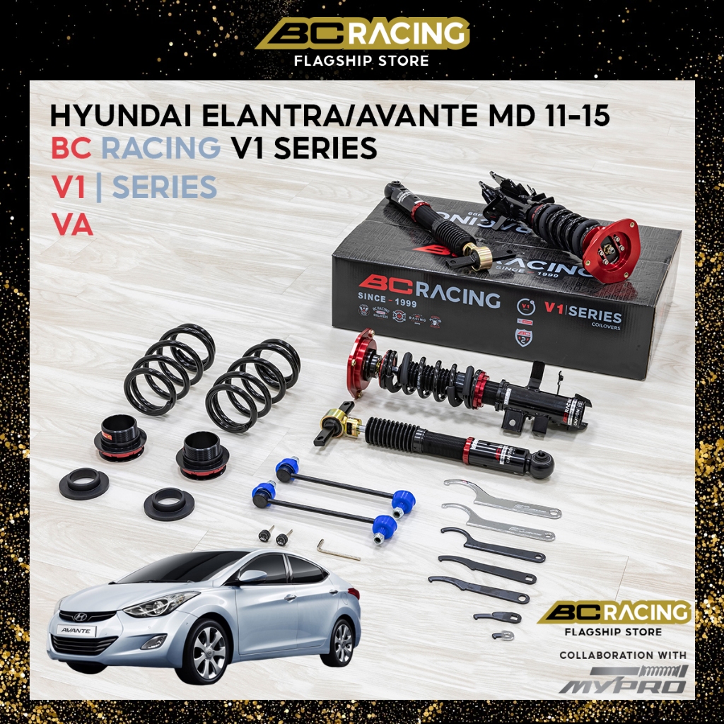 BC Racing V1 Series High Low Soft Hard Adjustable Absorber for Hyundai Elantra/Avante MD 11-15 ...