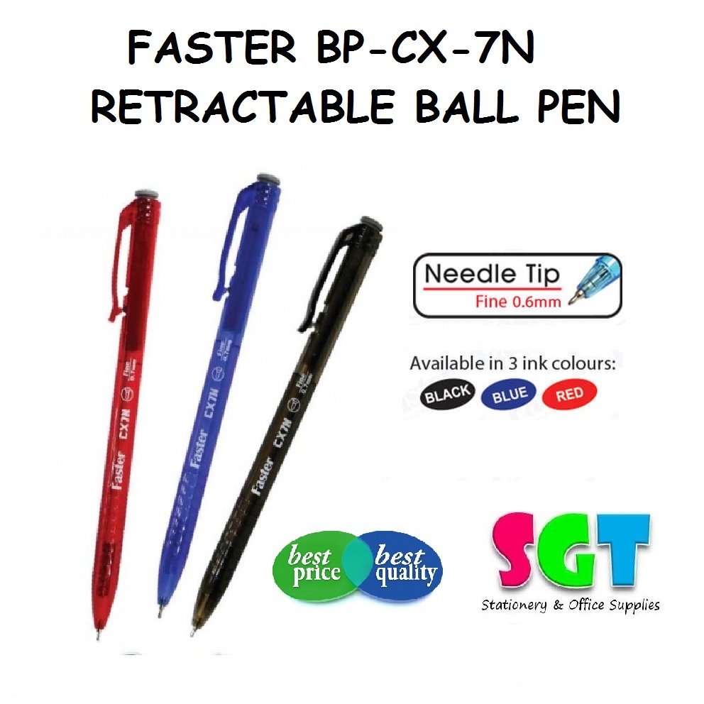 Faster Retractable Ball Pen 0.7mm CX7N ( 1 Piece ) | Shopee Malaysia