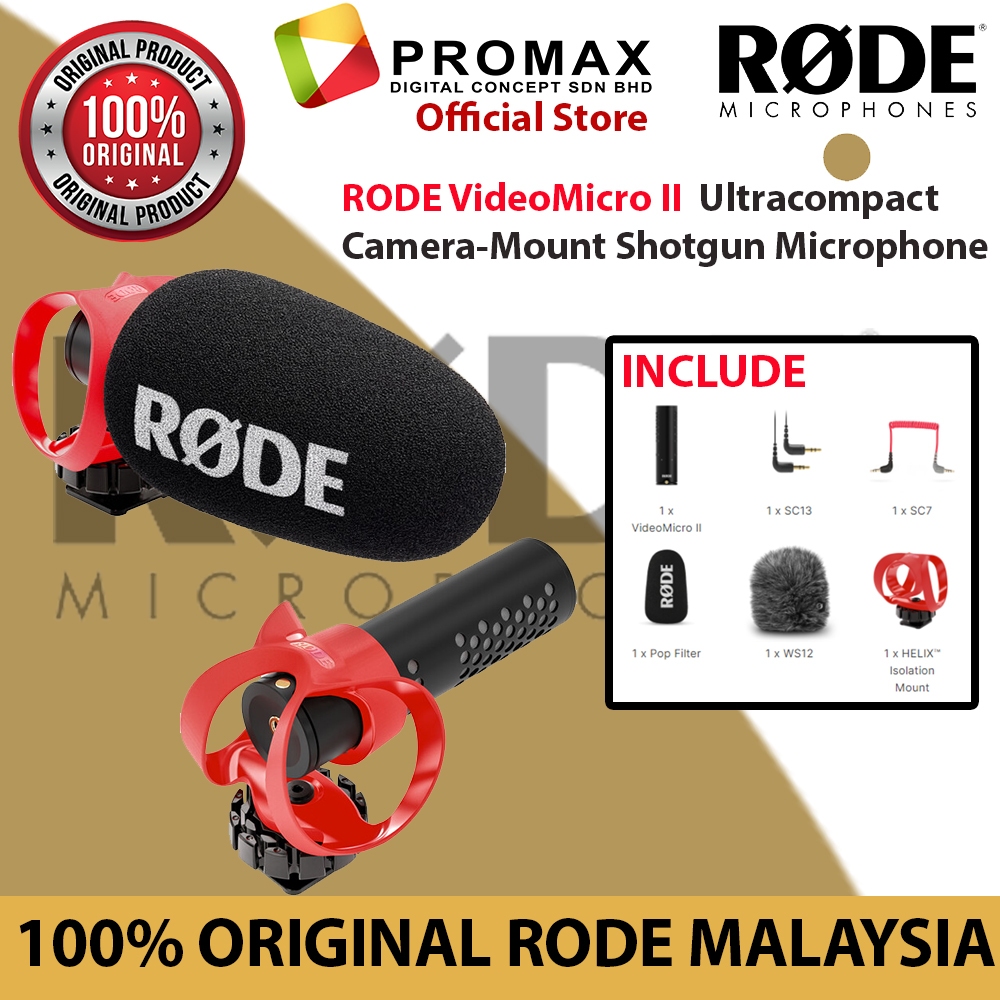 Rode VideoMicro II Ultra-compact On-camera Microphone (100% Original ...