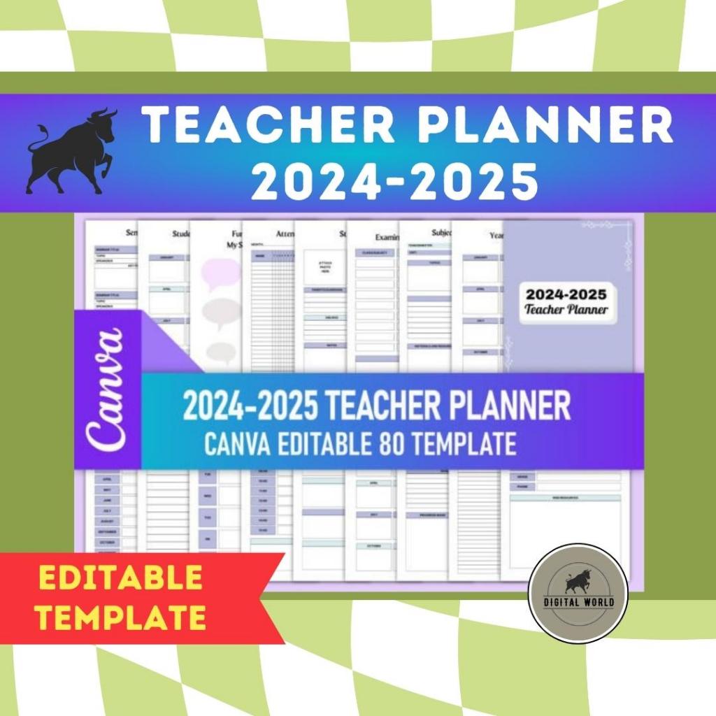 Teacher Planner 2024-2025 | Canva Teacher Planner | Canva Template ...
