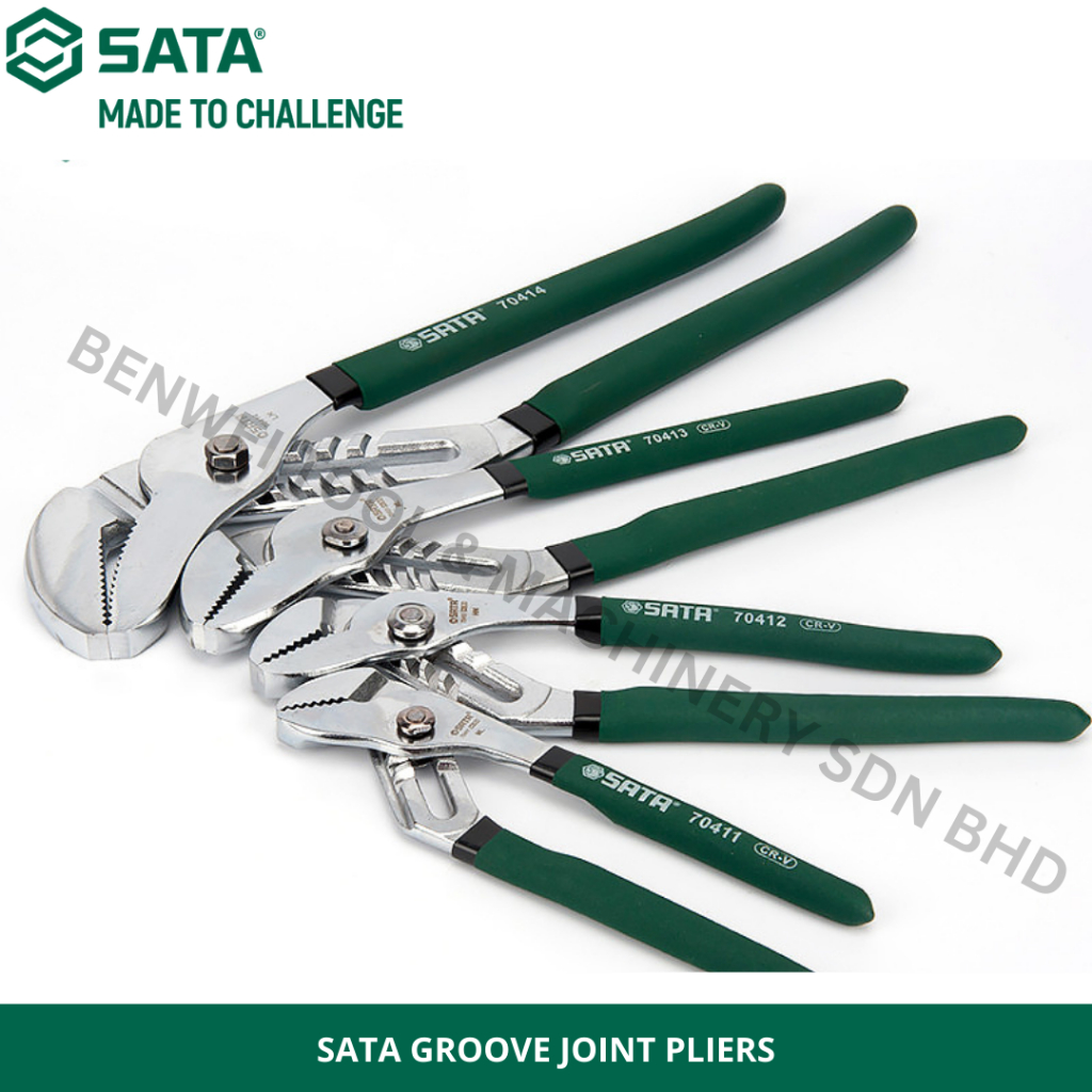 SATA GROOVE JOINT PLIERS 8" & 10'' & 12'' / STRAIGHT JAW GROOVE JOINT ...