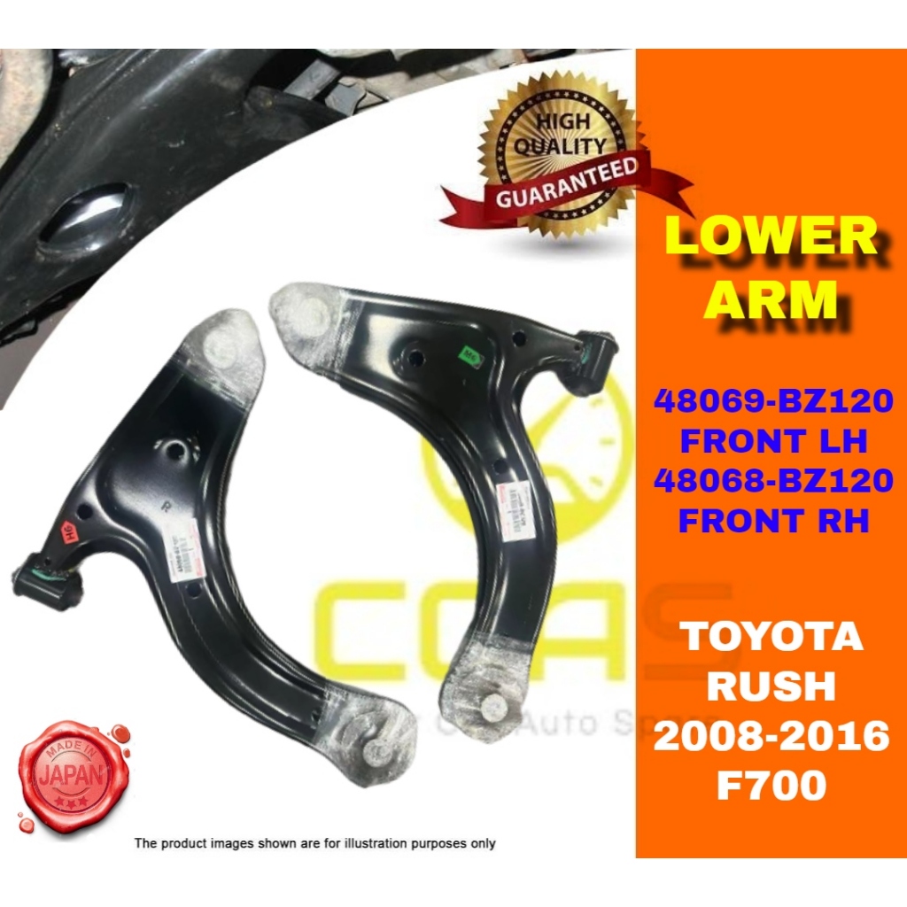 ( 100% ORIGINAL JAPAN ) TOYOTA RUSH F700 2008-2016 FRONT LOWER ARM ...