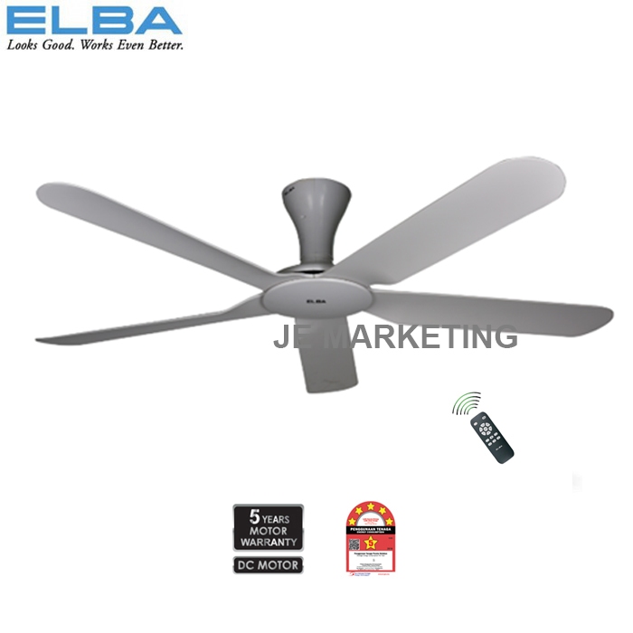 ELBA 60" DC MOTOR REMOTE CONTROL CEILING FAN ECF-N6030(GR)/ ECF-N6030 ...