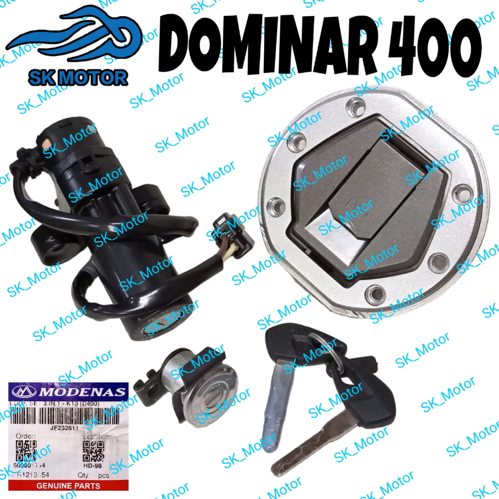 Modenas DOMINAR 400 Original Ignition Main Switch Full Set Lock Key Set ...