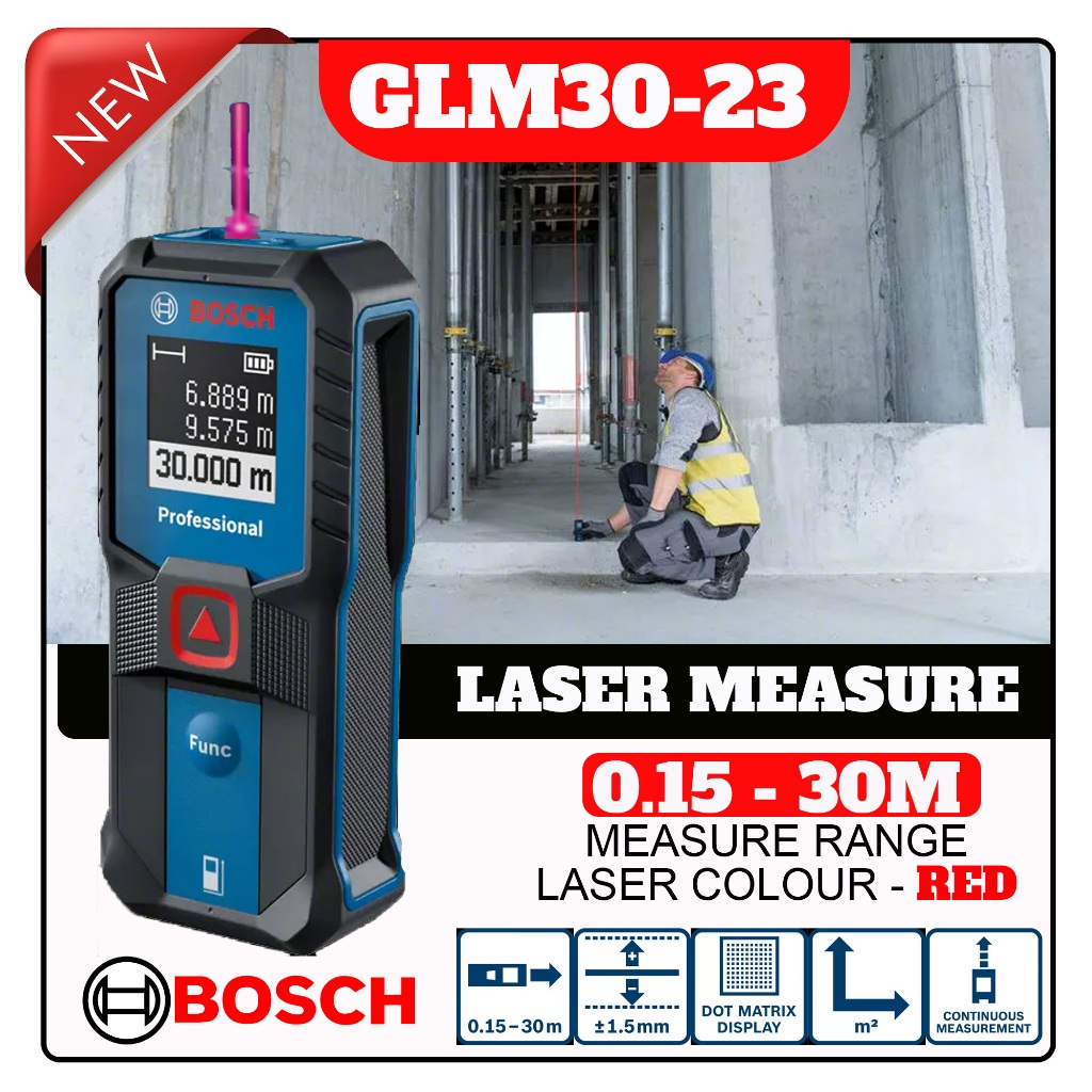 BOSCH GLM30 OR GLM30-23 30M LASER RANGEFINDER | Shopee Malaysia