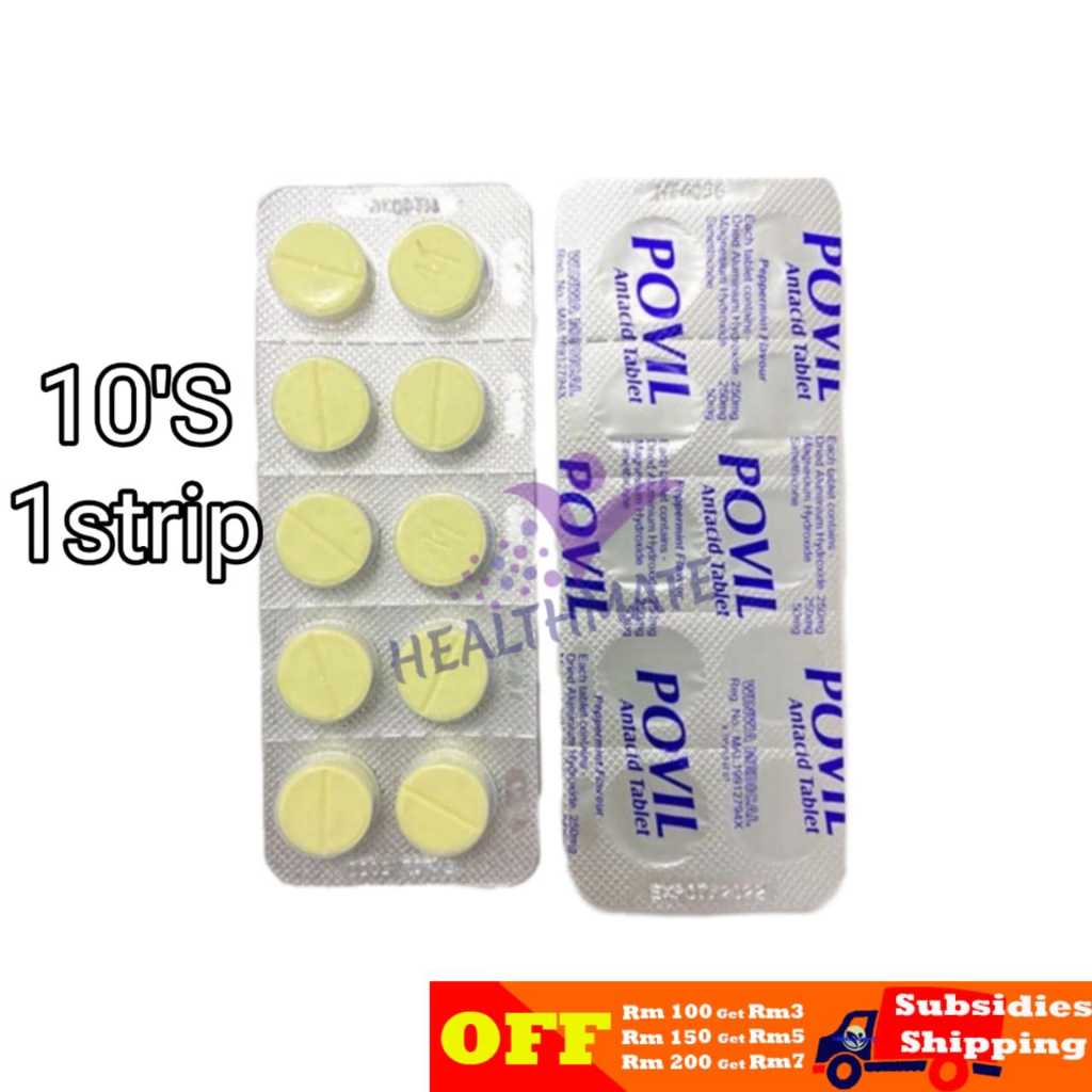 POVIL Antacid Tablet (1 strip) | Shopee Malaysia