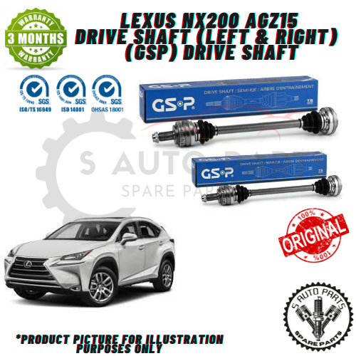 LEXUS NX200 AGZ15 DRIVE SHAFT (LEFT & RIGHT)-BRAND 100% ORIGINAL GSP ...
