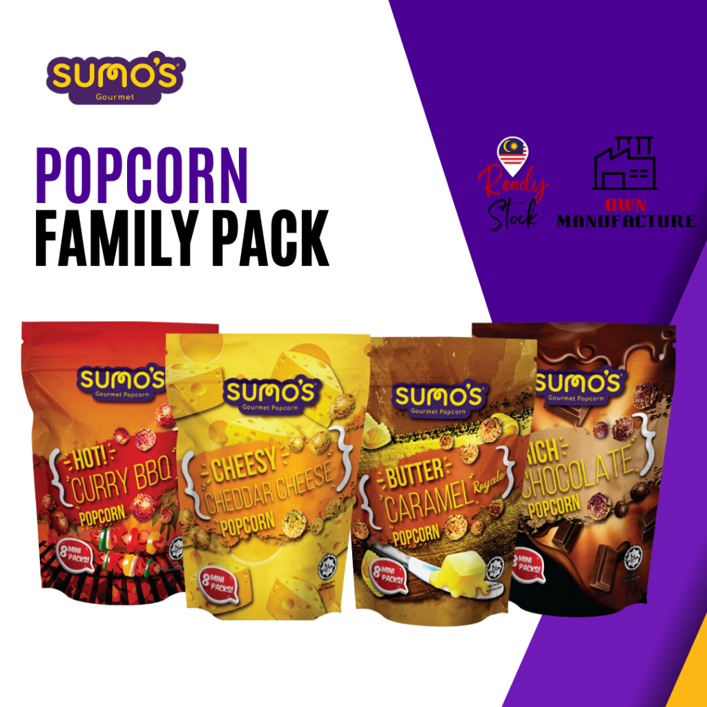 Sumo's 𝐅𝐚𝐦𝐢𝐥𝐲 𝐏𝐚𝐜𝐤 𝐂𝐨𝐦𝐛𝐨 𝐏𝐨𝐩𝐜𝐨𝐫𝐧 with 2 single big pack of weight 400 ...