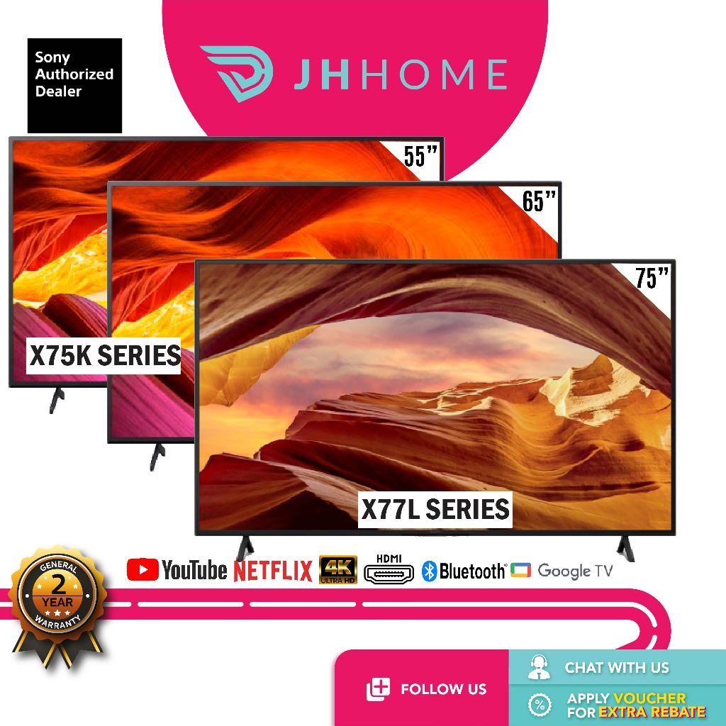 Sony 75" KD-75X77L | 65" 4K UHD Google TV KD-65X75K | 55" KD-55X75K ...