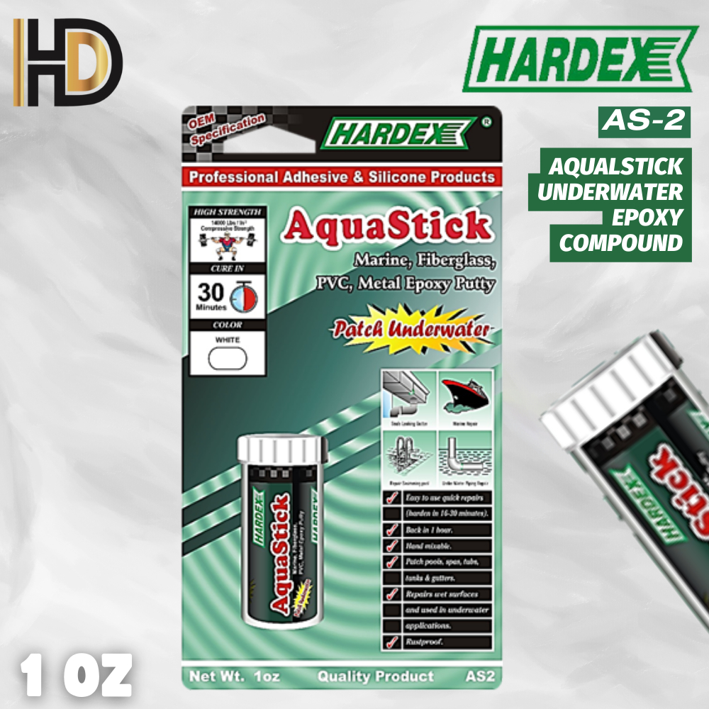 HARDEX Aquastick Steel AS-2 Underwater Epoxy Compound (28g) | Shopee ...