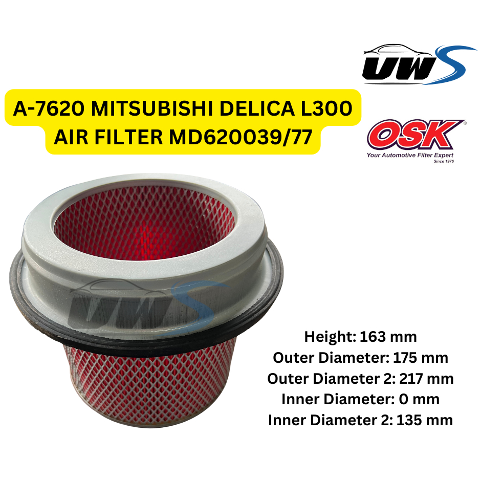 A-7620 MITSUBISHI DELICA L300 AIR FILTER MD620039/77 | Shopee Malaysia