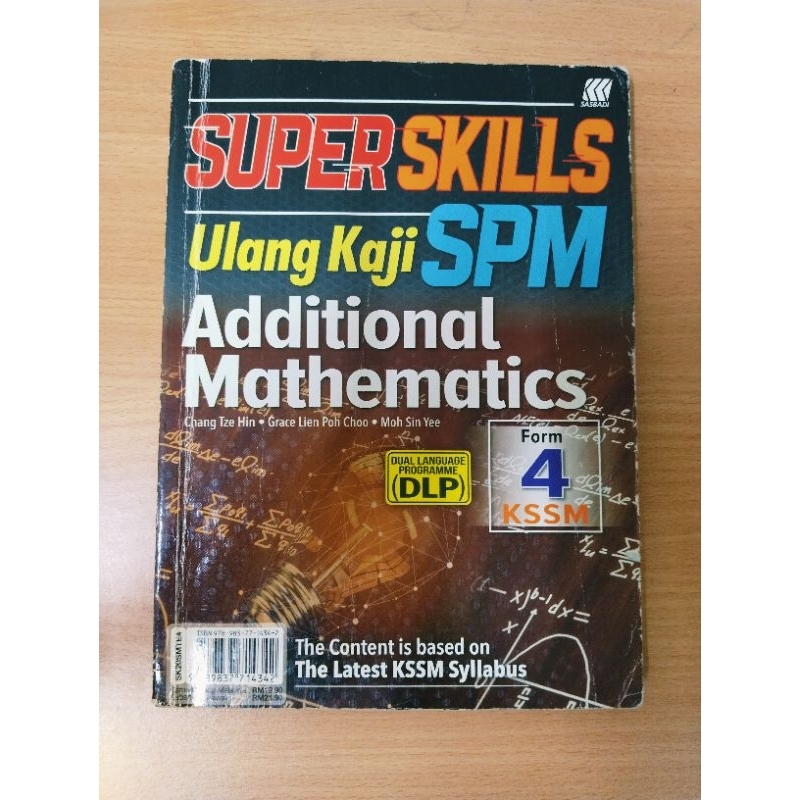 SASBADI SUPERSKILLS ULANG KAJI SPM ADDMATHS FORM 4 DLP KSSM | Shopee Malaysia