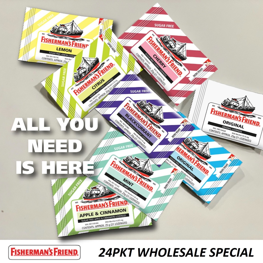 [WHOLESALE SPECIAL] 24PKT FISHERMAN'S FRIEND 25G OUTER BOX SUGAR FREE ...